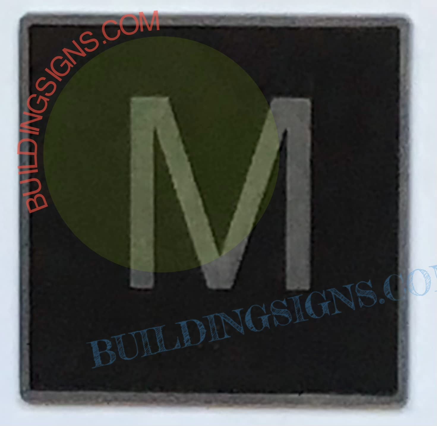 ELEVATOR FLOOR NUMBER M SIGN- ELEVATOR JAMB PLATE FLOOR M SIGN (BLACK ...