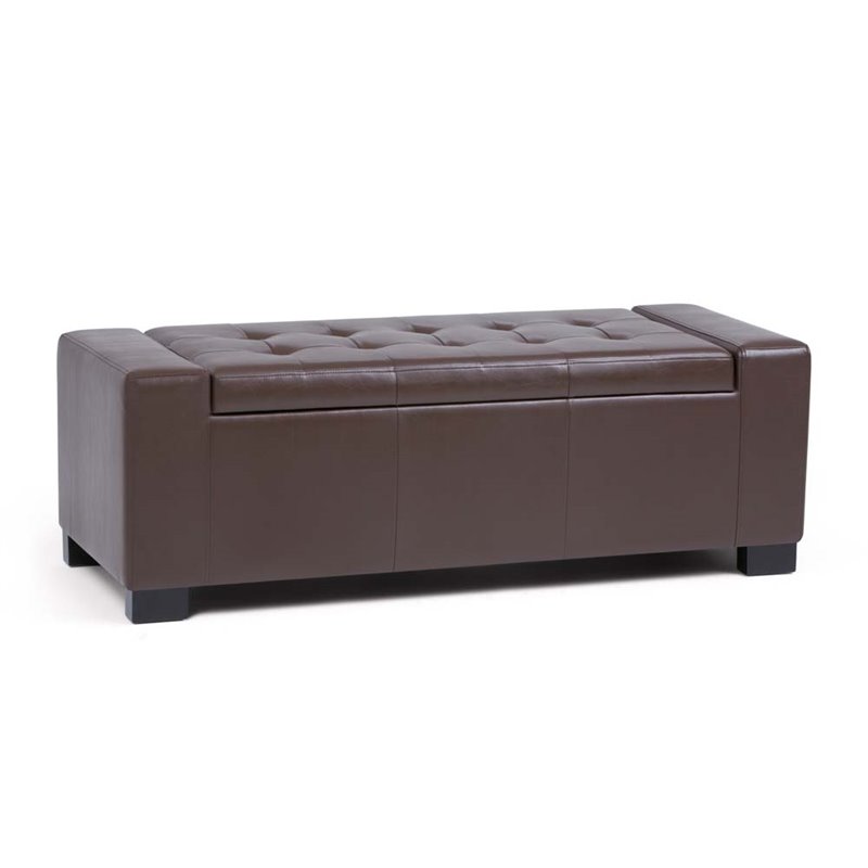 Simpli Home Laredo Large Storage Ottoman Bench - Walmart.com