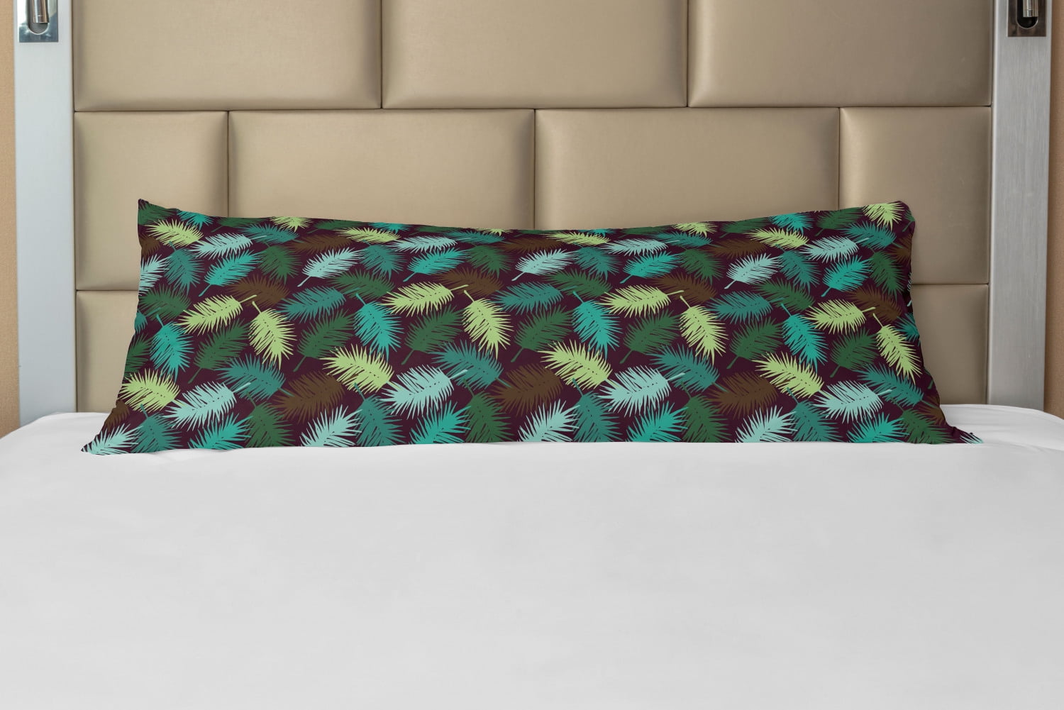 Tropical Body Pillow Case Cover with Zipper, Exotic Torbay Palm Tree ...