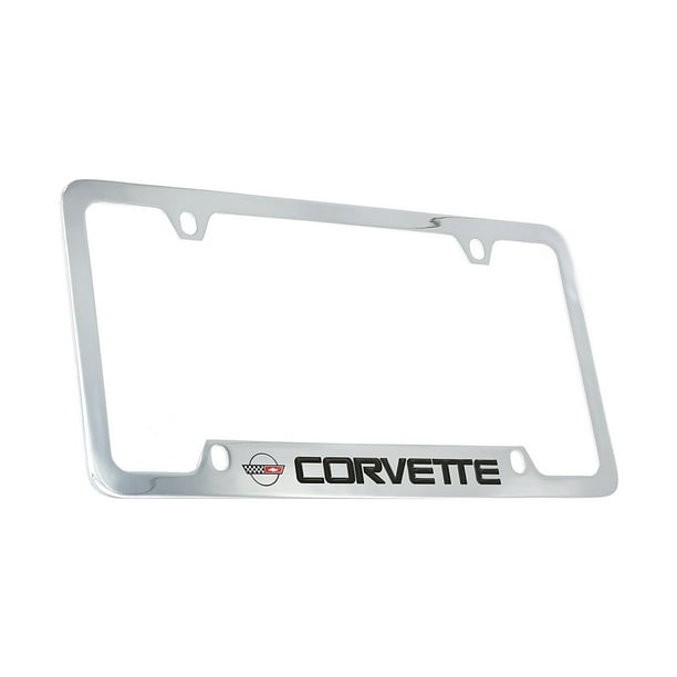 Chevrolet Corvette C4 Chrome Plated Metal Bottom Engraved License Plate ...