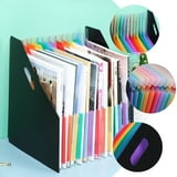 FENGGUIQU Black Plastic File Organizer, Expandable, Stylish and , for ...