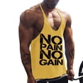 Nmnitkp Tank Tops Men Cotton Racerback Tank Top - "No Pain No Gain ...