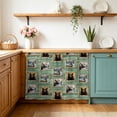 Bears in Frames Cabinet Curtains for Kitchen 11"W x 13"L, Rustic Cabin ...