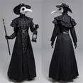 7pcs Plague Doctor Costume Crow Long Mouth Halloween Adults