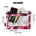 2 Pcs 3 Ring Binder Pouch Water Resistant Clear PVC Pencil Pouch for ...