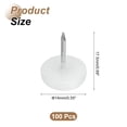100 Pack Furniture Sliders, 14mm Round Plastic Furniture Guides Nail-on ...