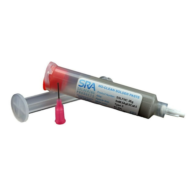 SRA SAC 305 Lead Free Solder Paste T3 - 35 Grams in a 10cc Syringe ...