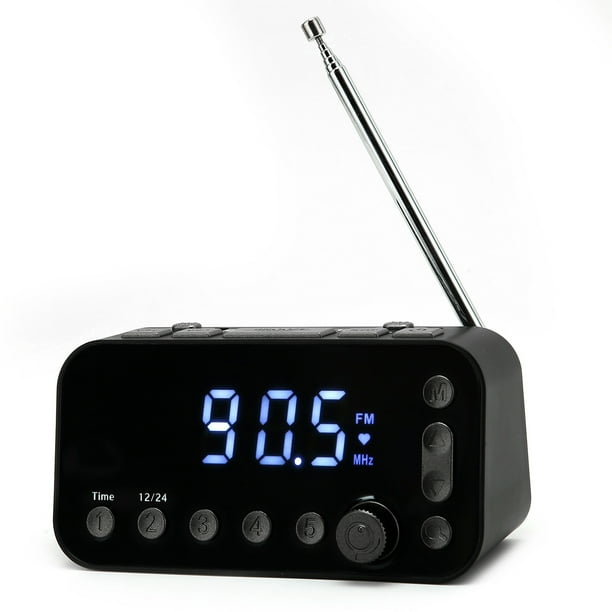 Radio FM Con Reloj, Radio Reloj USB Dual Resistente Para La Vida Diaria ...