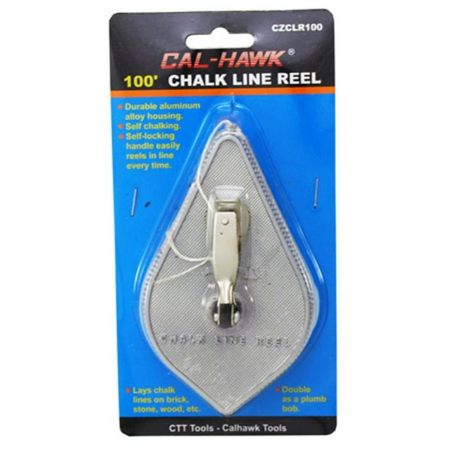 "Cal Hawk Tools 100' Chalk Line Reel" - Walmart.com