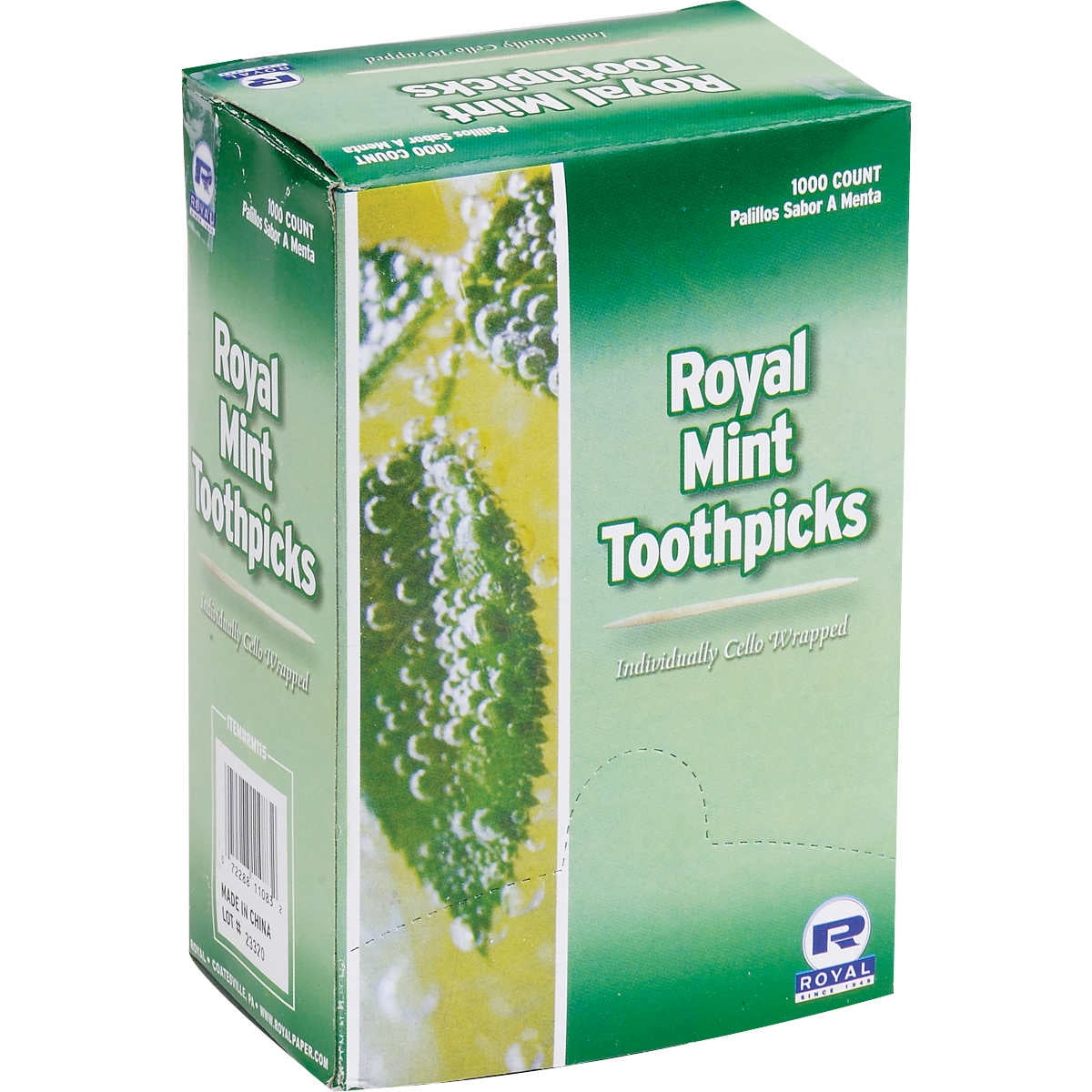 Royal Wrapped Wooden Toothpick, Mint, 1000 ct (RM115) - Walmart.com