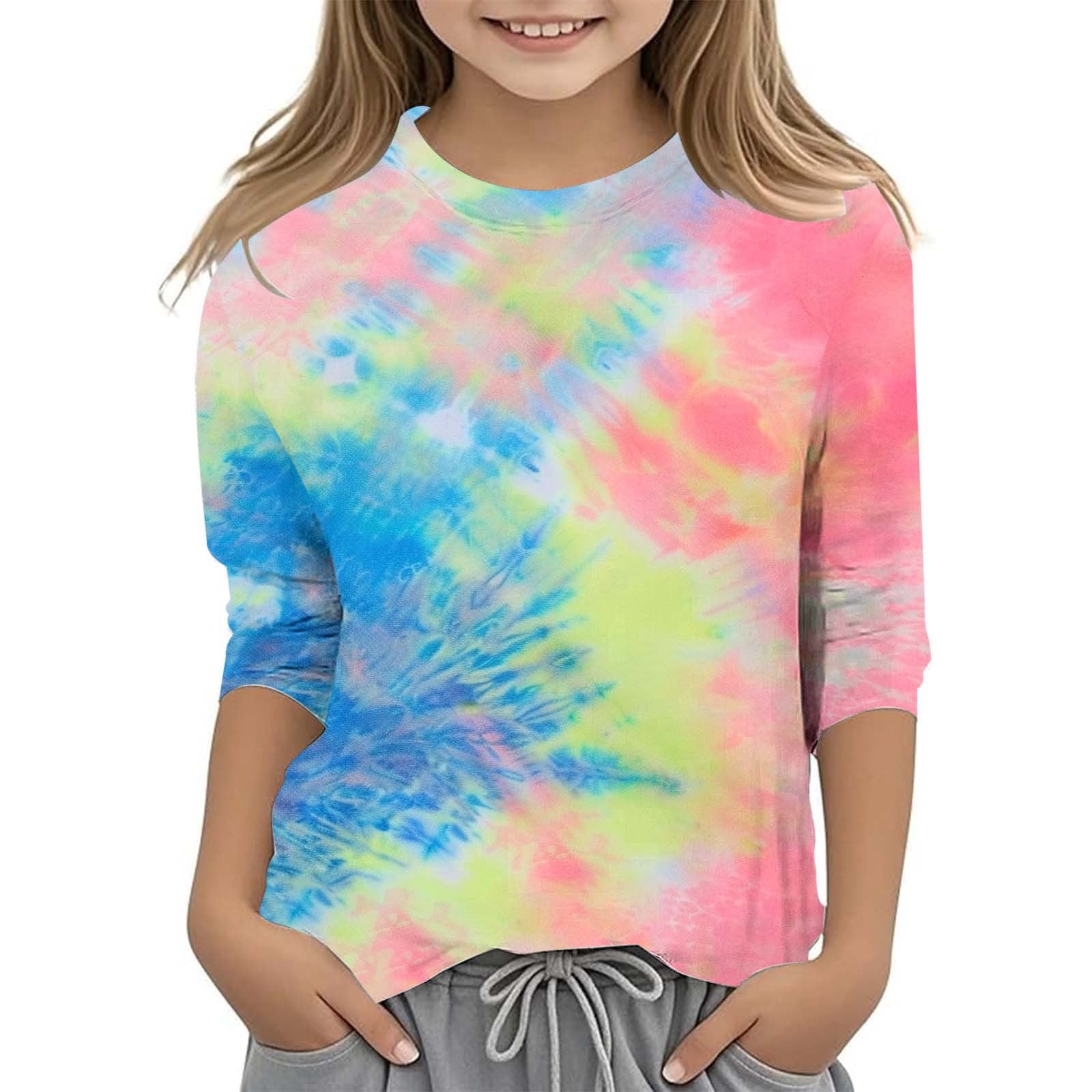 Click here for Mezzall Girlss Tie Dye Printed T-Shirt Fashionable... prices