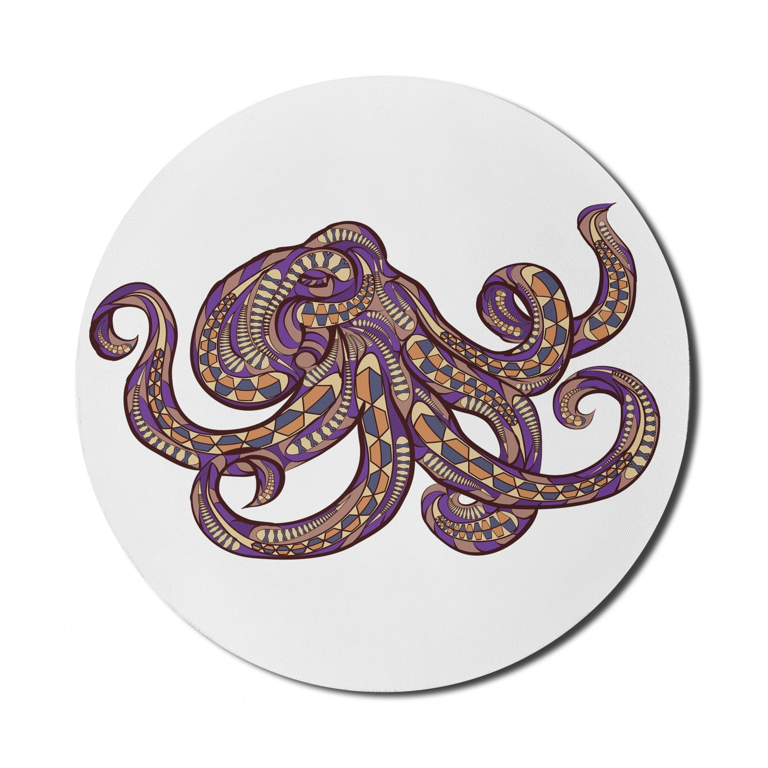 Octopus Mouse Pad for Computers, Octopus Illustration with Pattern and ...