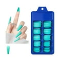 Gel Nail Tips Full Cover Short Coffin Fingernails Short Natural On