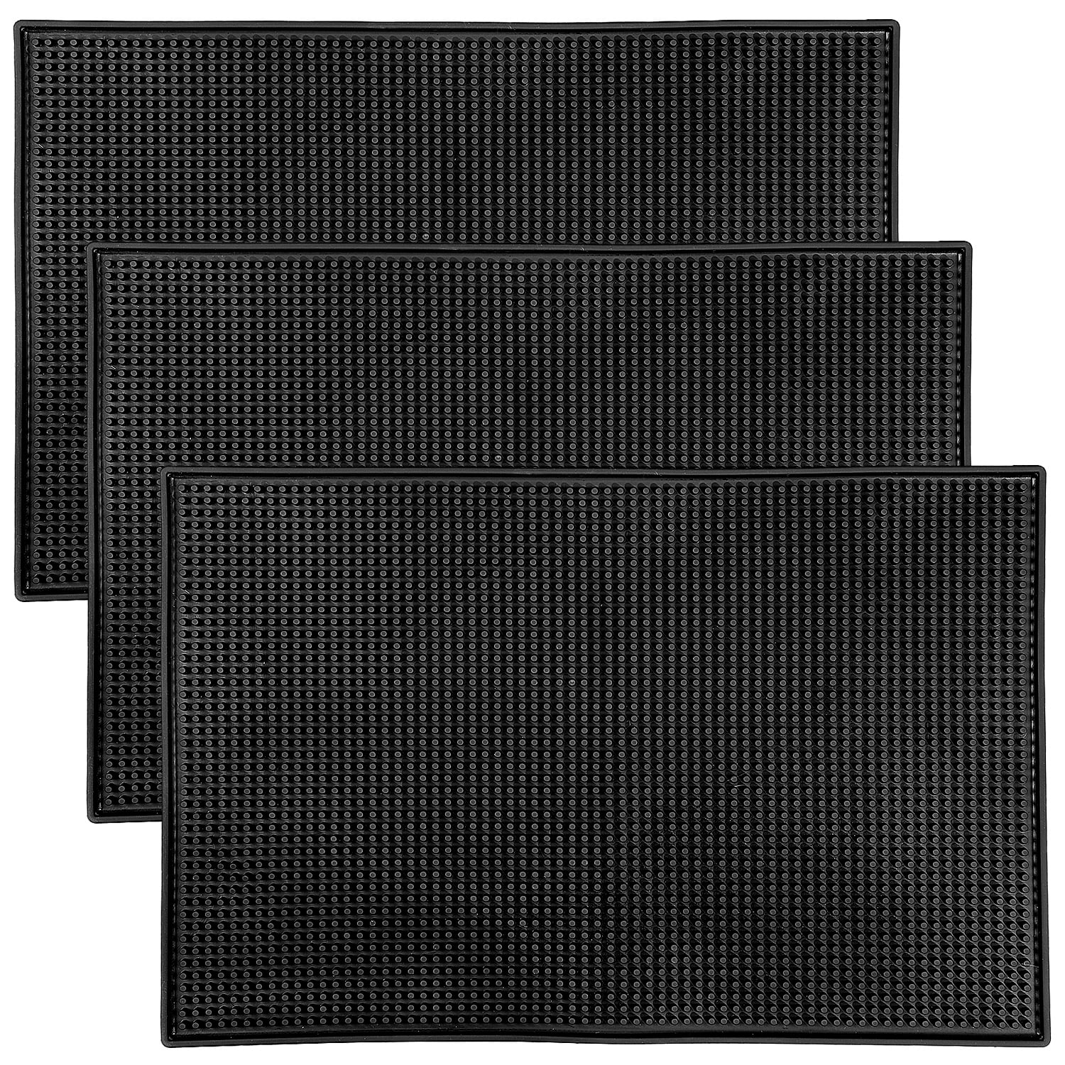 ZOENHOU 3 Pack 12 x 18 Inch Rubber Bar Service Mat, Leakproof & Non ...