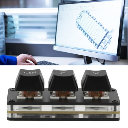 3 Key Mini Keypad 3 Keys Programmable Keyboard 3 Keys Macro Mechanical ...