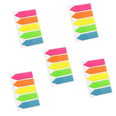 5 Pieces/Sets Fluorescent Sticky Note Book Tab Page Marker for /Office ...