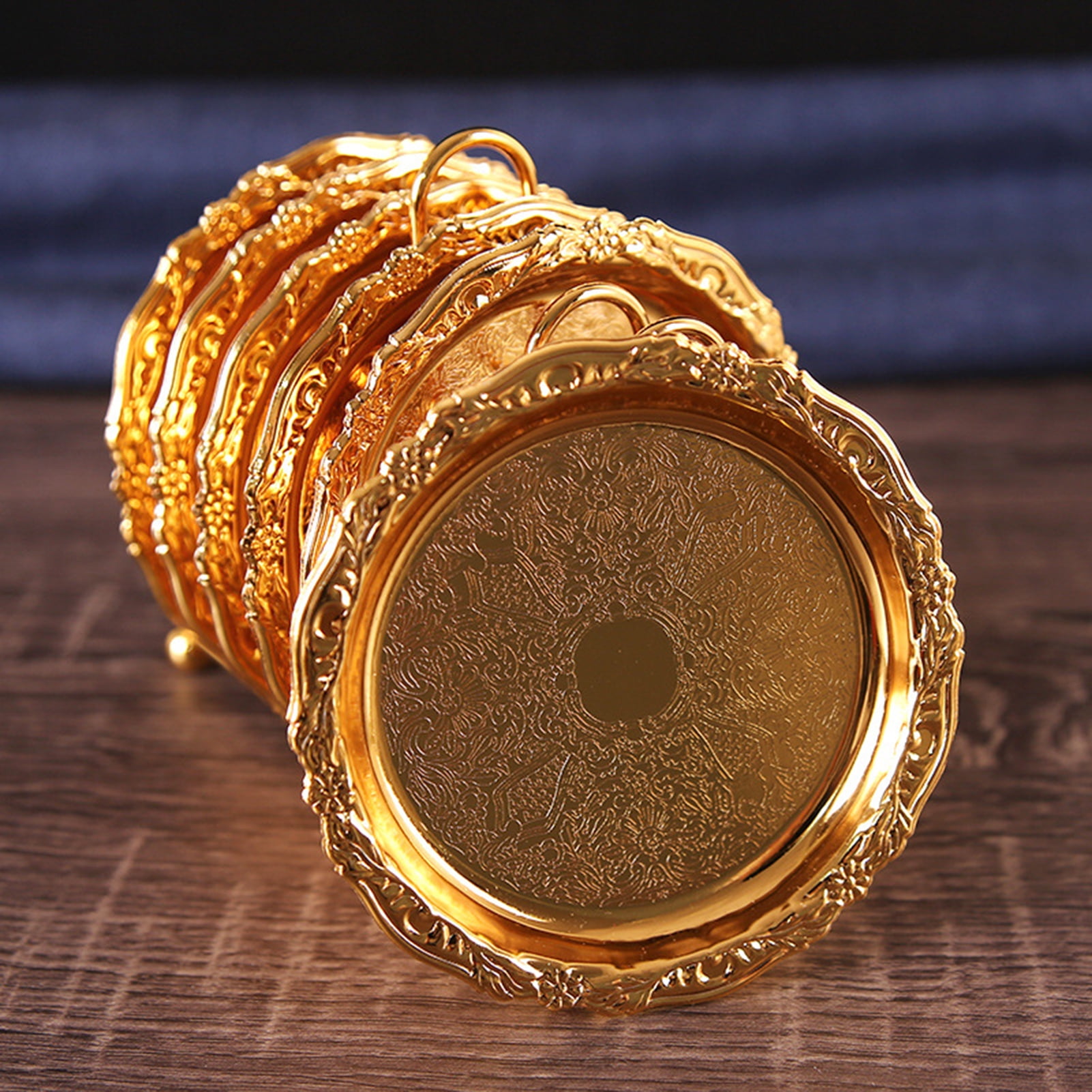 Exquisite Cup Mat Set - High Hardness Rust-Proof Metal, Cup Mat Cake ...