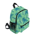 Beach Palm Tree Pattern Mini Backpack Cute Small Backpack with Chest ...