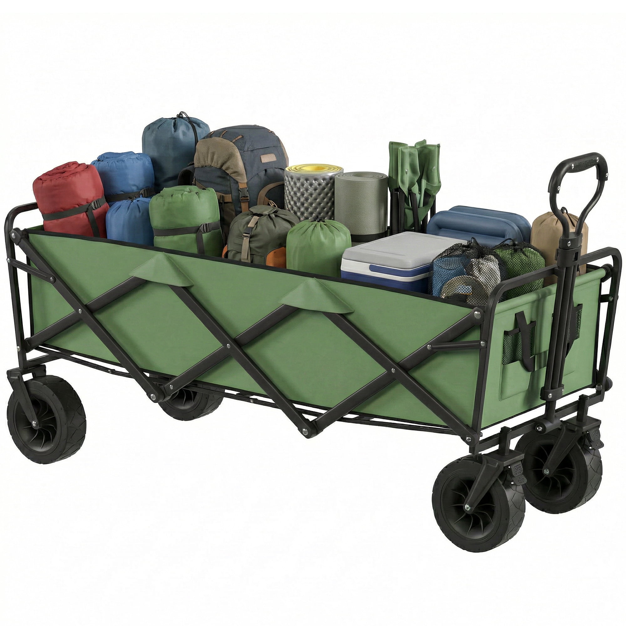 Click here for Outsunny 130l Folding Garden Cart With Wheels  Hea... prices