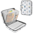 ALAZA Cute Robots Pattern Expanding Accordion File Folder 3 Ring Zipper ...