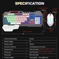 Wired Usb Metal Internet Cafe Keyboard And Mouse Set Mechanical Feel ...