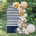 Coastal Sails Arch Backdrop Cover 6.6 FT, Seafaring Navy Blue Nautical ...