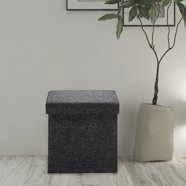 Baxton Studio Pebbles Cube Leather Ottoman - Dark Brown - Walmart.com