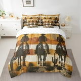 Erosebridal Western Comforter Set 7 Piece Twin Cowboy Riding Horse ...