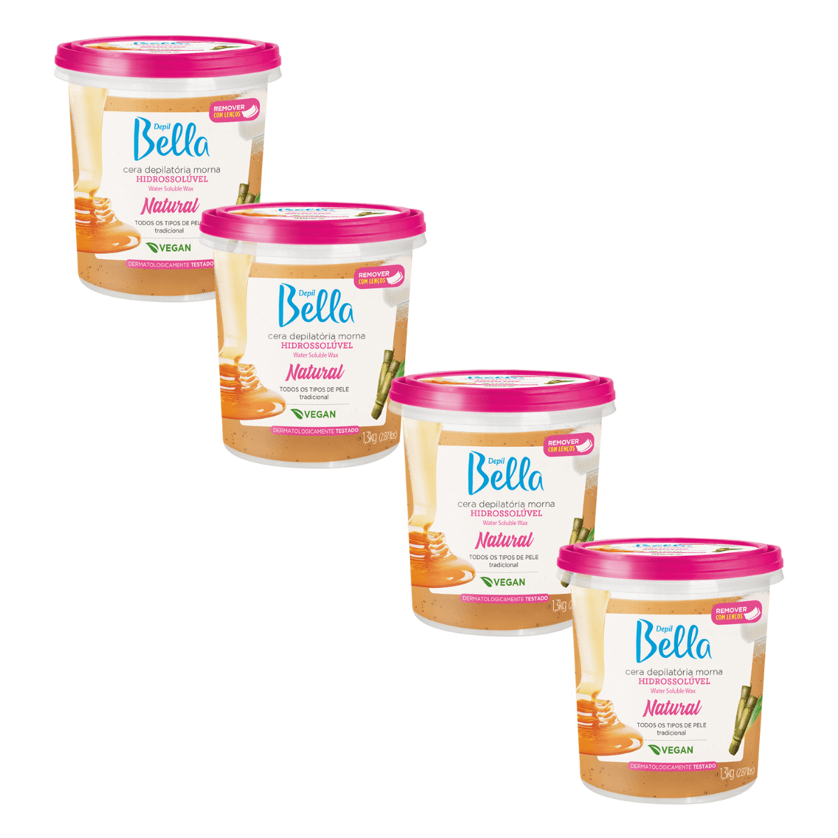 Depil Bella Full Body Sugar Wax Natural, Hair Remover 1300g (4 Units ...