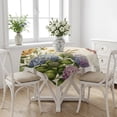 Farmhouse Flower Leaves Hydrangea Floral Table Cloth 54x54in ...