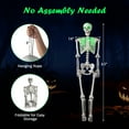 Costway 5.5 FT Poseable Halloween Skeleton Life-Size Decoration with ...
