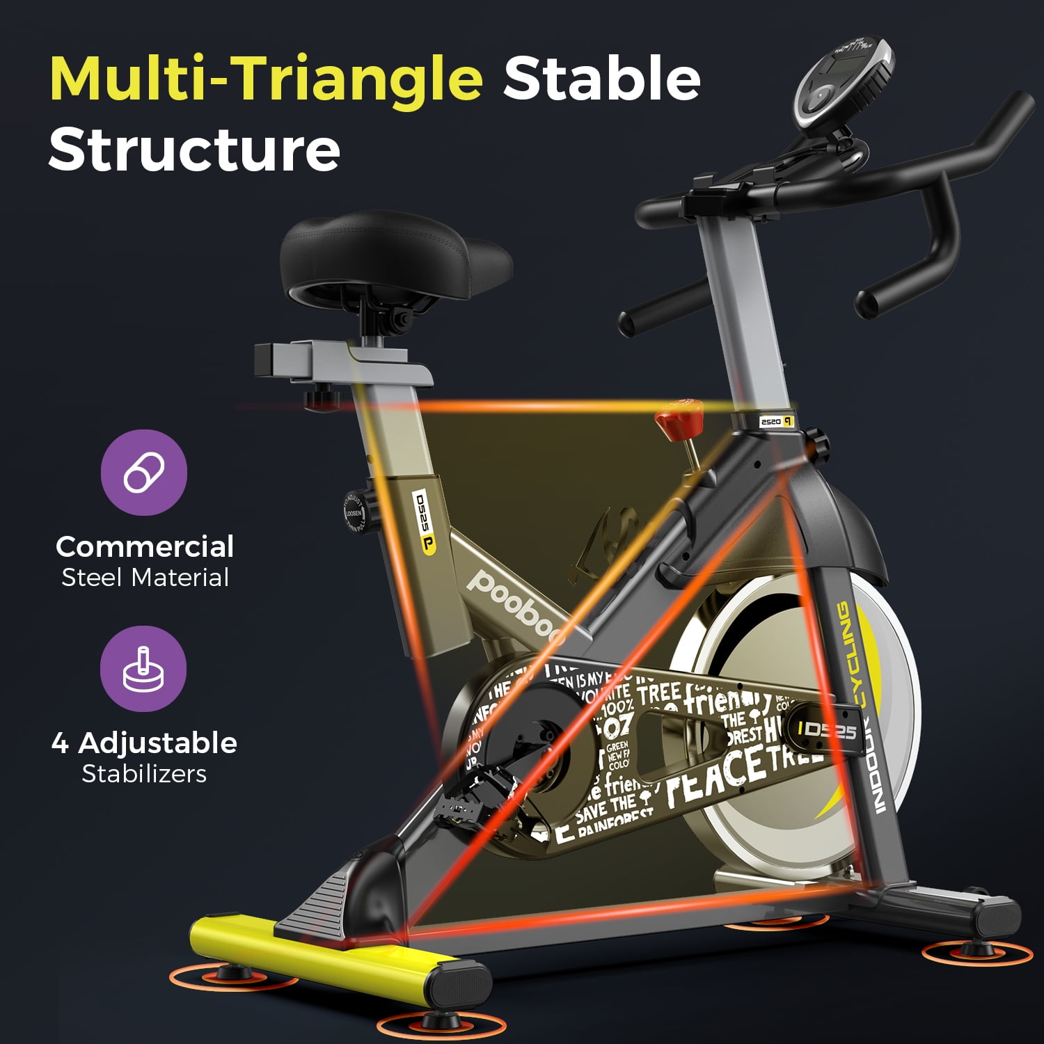 Pooboo Cycling Bike Professional Exercise Bike Philippines | Ubuy