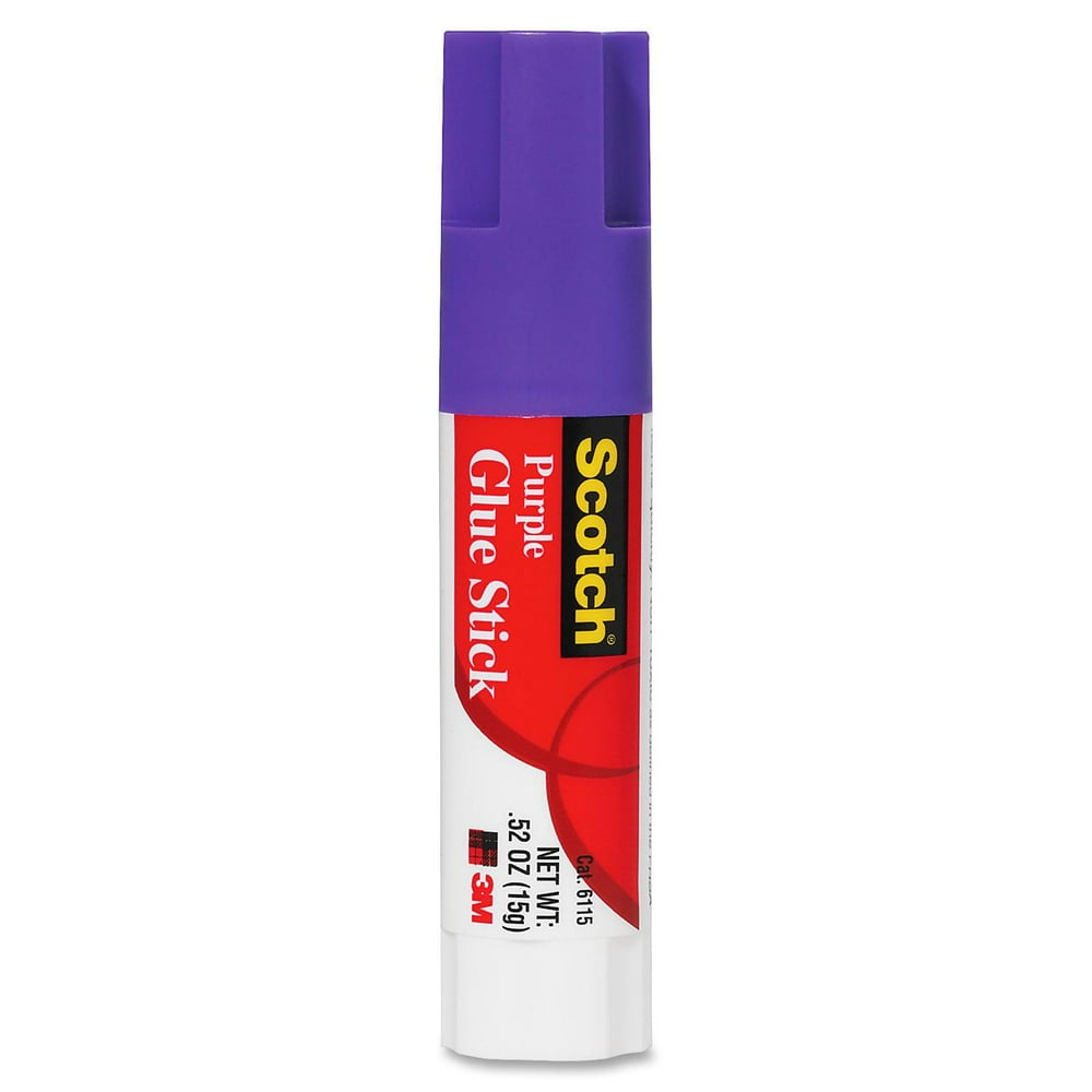 3M Scotch Permanent Glue Stick, Purple, .52 oz. - Walmart.com - Walmart.com