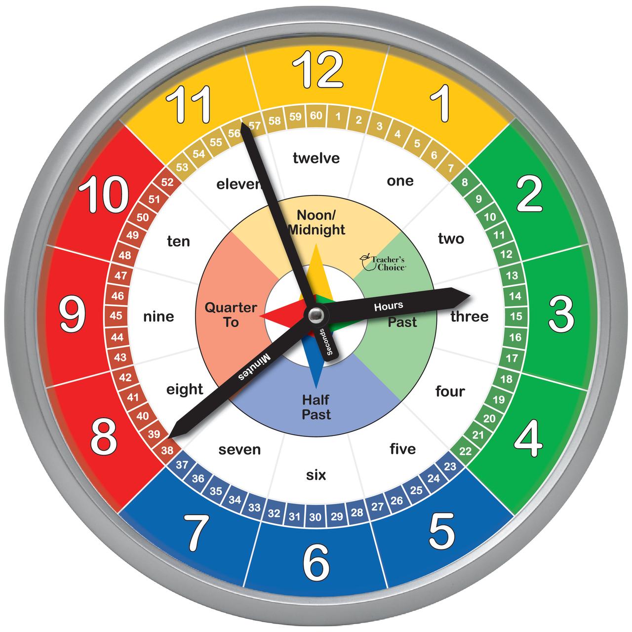 Educational Wall Clock Time Teaching Clock Perfect For Teacher s Educational Wall Clock Time Teaching Clock Perfect For Teacher s