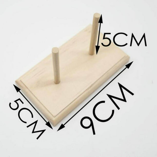 pitrice Sturdy Standing Thread Holder 2-Spool Sewing Thread Rack Wooden ...