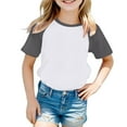Cnuiaeg T-Shirt for Kids,Casual Short Sleeve,Raglan Style,Color Dark ...