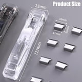 Portable Binder Clip Stapler - Includes 50 Reusable Clips, Handheld ...