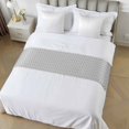 Bed Runner Grey Moroccan Texture Bedding Scarves Soft Decorative Bed ...