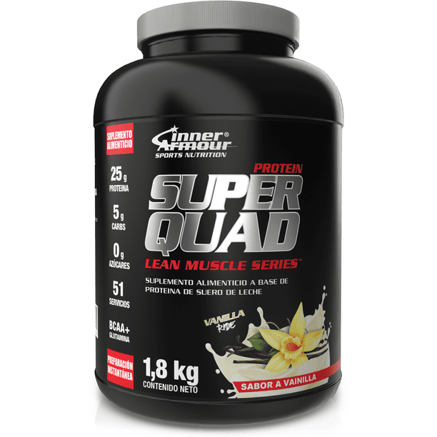 Proteína Super Quad Inner Armour 4lb 100% Whey Protein Vainilla Inner ...