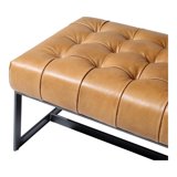Pemberly Row Modern / Contemporary Leather Bench in Tan Finish ...