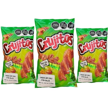 Sabritas Crujitos 25 Pack, Cheese and Chile Chips, Twist Shape, 25 Bags ...