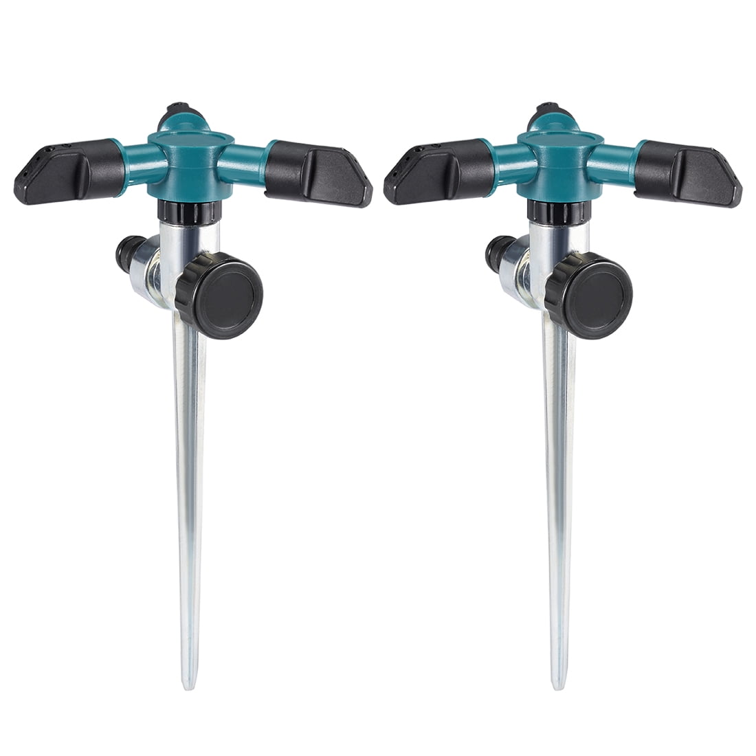 Zinc Alloy ABS Plastic Garden Lawn 360 Degree Three Arm Spike Sprinkler ...