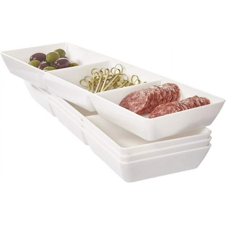 Ceramic Two-compartment Dish, Cold Dish, Snack Dish, Divided Grid Dish ...