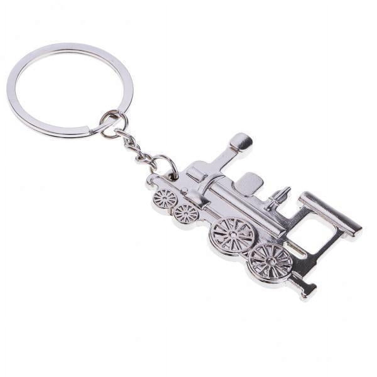 4xsilver Locomotive Train Metal Chain Key Craft Reft Creative 6 piezas ...
