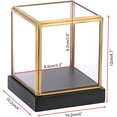 Glass Display Case for Collectibles Display Box with Black Base for ...