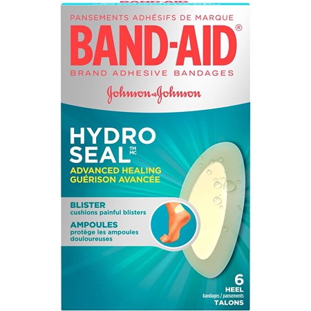 Band-Aid Hydrocolloid Bandages for Heels, Waterproof Adhesive, Hydro ...