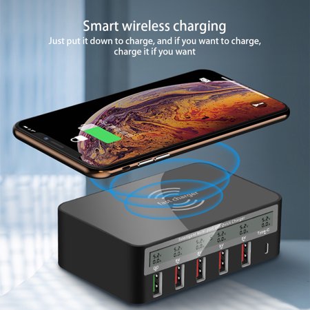 Universal Digital Display Mobile Phone Wireless USB Type-c Charger ...