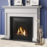Barton 5-Piece Knight Fireplace Tool Set, Antique Brass - Includes Base ...