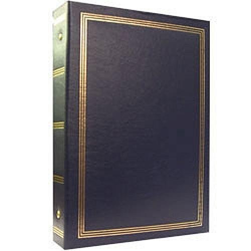 Album classeur 3 anneaux 2 poses pochette BLEU MARINE pour 400 photos ...