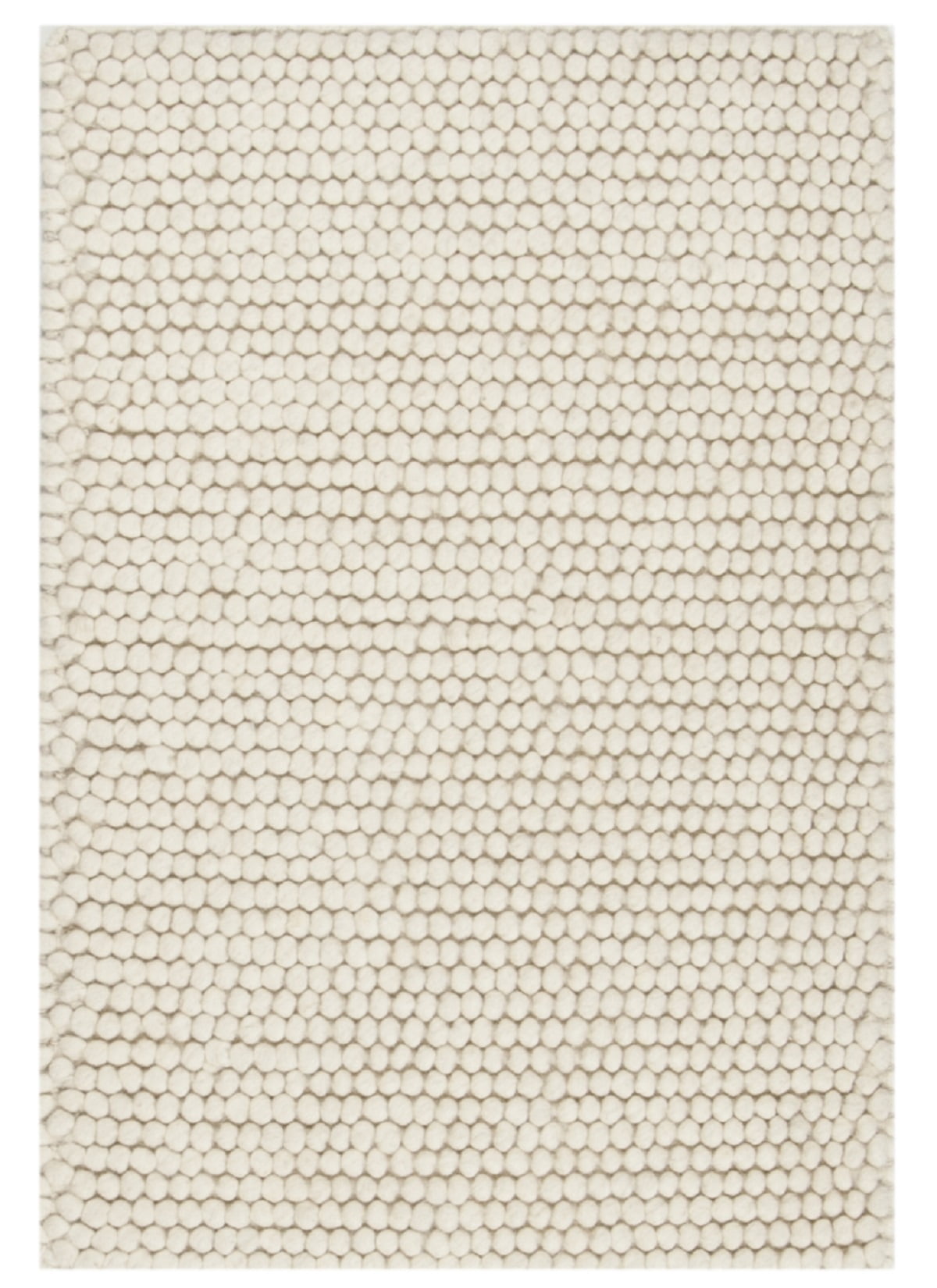 SAFAVIEH Natura Feride Solid Braided Wool Area Rug, Ivory, 3' x 5 ...